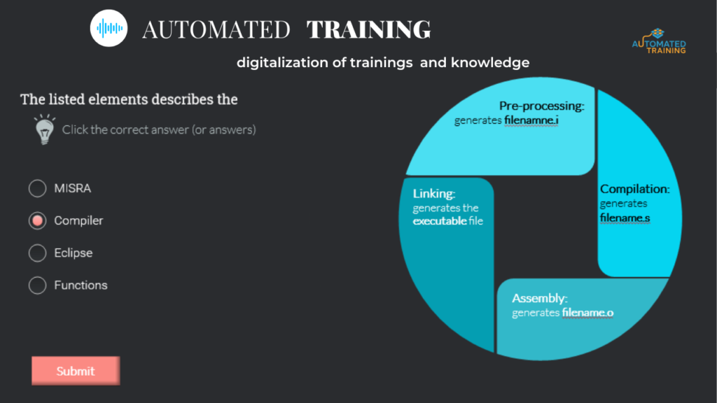 Quiz Example (C Programming Language) - Automated Training